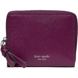 Kate Spade New York Loop Small Pebbled Leather Zip Wallet - Purple Agate