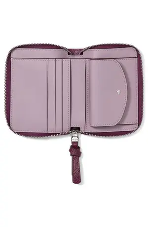 Kate Spade New York Loop Small Pebbled Leather Zip Wallet - Purple Agate