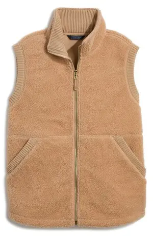 Vineyard Vines High Pile Fleece Vest - Cappuccino