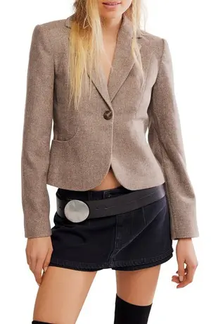 Free People Herringbone Blazer - Satchel