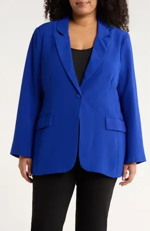 SUGARLIPS SUGARLIPS Chelsea One-Button Blazer Cobalt