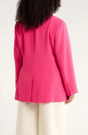 SUGARLIPS Chelsea One-button Blazer - Fuchsia