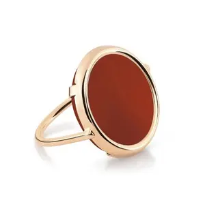 Ginette Ny Disc Ring - Red Agate