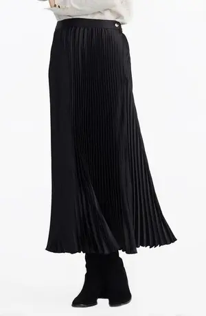 BRAVE+TRUE Identity Pleated Satin Skirt