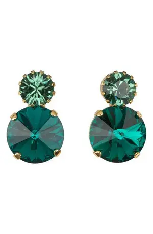 JENNIFER BEHR Myrla Drop Earrings Emerald