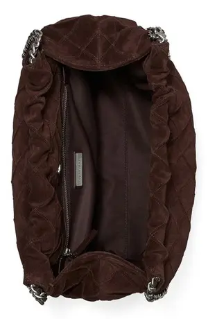 Tory Burch Fleming Soft Quilted Suede Hobo Bag