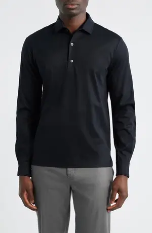 Aurelien Long Sleeve Polos For Men