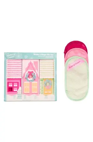 THE ORIGINAL MAKEUP ERASER Winter Village 3-piece Mini Break-a-part Set $36 Value - Multi