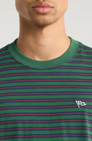 QUIET GOLF Squints Stripe Cotton T-shirt