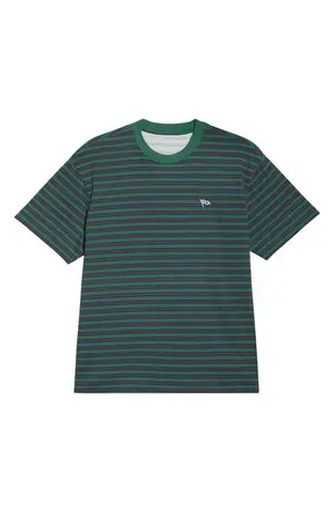 QUIET GOLF Squints Stripe Cotton T-shirt
