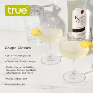TRUE BRANDS 7 Oz Coupe Glasses