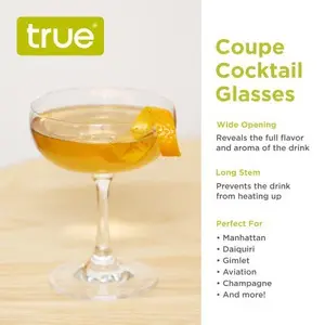 TRUE BRANDS 7 Oz Coupe Glasses