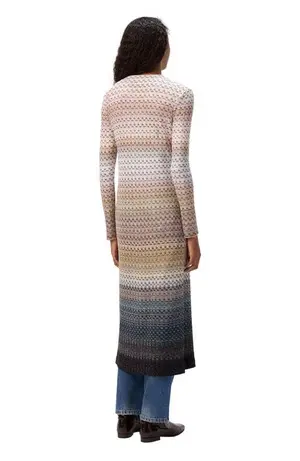 Missoni Long Buttoned Cardigan In Viscose Blend