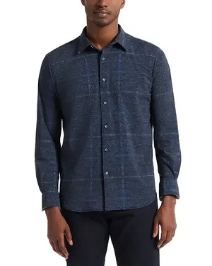 Robert Graham Irving Knit Button Down Shirt - Navy