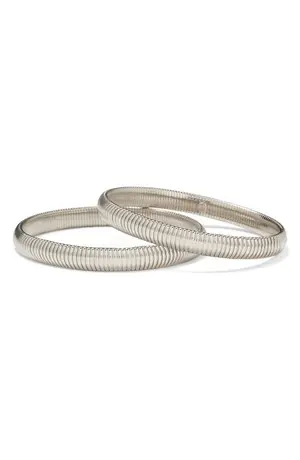 Lady Grey Cobra Bracelet Set Of 2 - Silver