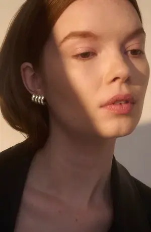 Lady Grey Scala Huggie Hoop Earrings