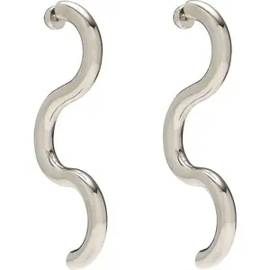 Lady Grey Serpentine Drop Earrings - Silver