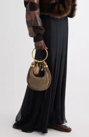 Chloé Mini Bracelet Suede Hobo Bag