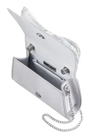 Nina Legacy Top Handle Clutch - Silver
