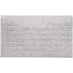 Nina Rhinestone Embellished Clutch - Silver