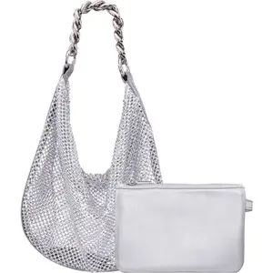 Nina Racquel Shoulder Bag - Silver