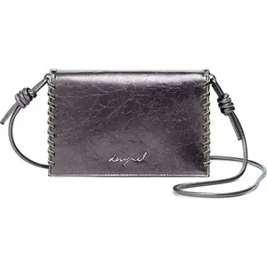 Desigual Faux Leather Crossbody Bag - Silver