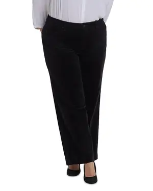 NYDJ Teresa Wide-leg Corduroy Trousers - Black