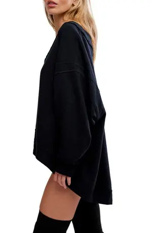 Free People Intimately Fp Staycation Pullover - Black
