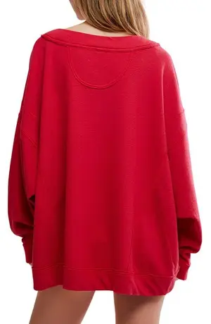 Free People Intimately Fp Staycation Pullover - Deep Cherry