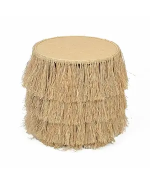 TOV FURNITURE Luau Rattan Round End Table - Natural