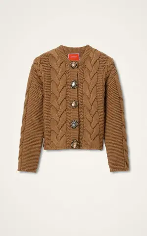 La DoubleJ Portrait Cardigan - Solid Brown