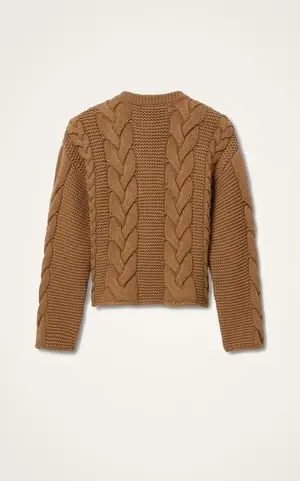La DoubleJ Portrait Cardigan - Solid Brown