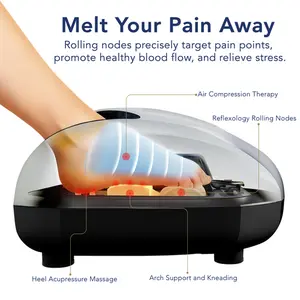 MIKO Shiatsu Foot Massager With Heat5 Settings - Silver