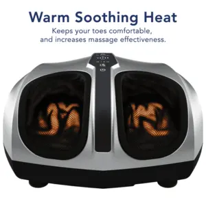 MIKO Shiatsu Foot Massager With Heat5 Settings - Silver