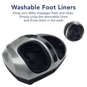 MIKO Shiatsu Foot Massager With Heat5 Settings - Silver