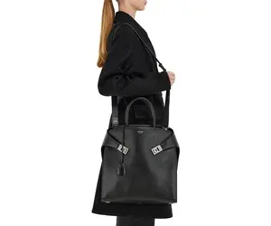 FERRAGAMO Hugsidney Leather Bag - Nero