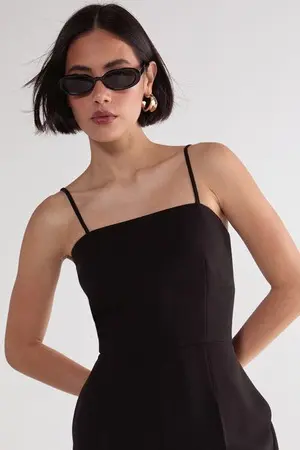 Nasty Gal Tailored Capri Square Neck Playsuit