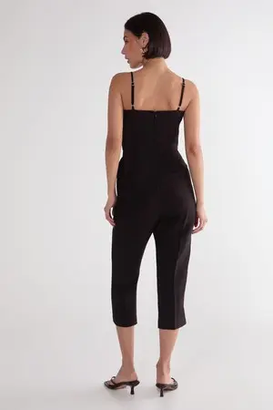Nasty Gal Tailored Capri Square Neck Playsuit