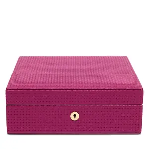 RAPPORT LONDON Charlotte Leather Jewelry Box - Dark Pink