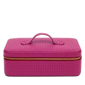 RAPPORT LONDON Charlotte Leather Jewelry Case - Dark Pink