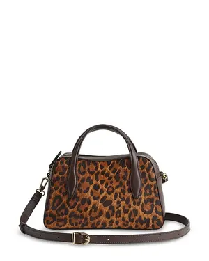 Madewell Mini Leopard Print Calf Hair Crossbody Bag - Caramel/multi