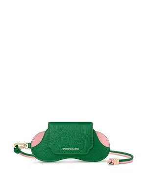 MAISON DE SABRE Leather Sunglasses Sling Case - Emerald Lily