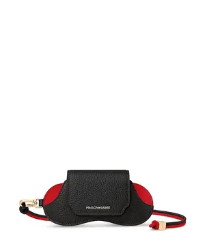 MAISON DE SABRE Leather Sunglasses Sling Case - Rouge Noir