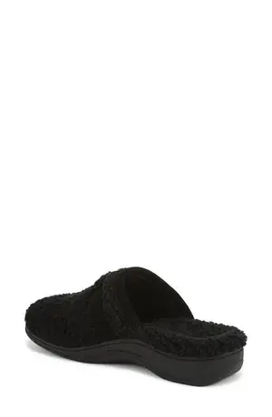 Vionic Faux Shearling Clogs - Black