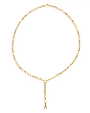 Adina Reyter 14k Yellow Rolo Link Chain Lariat Necklace - Gold