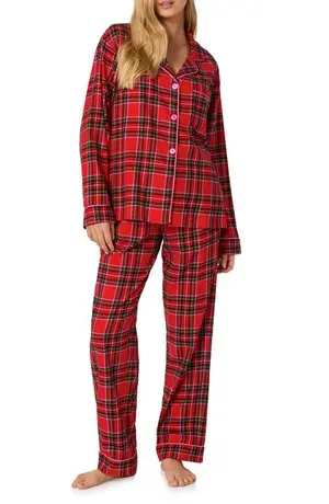 BEDHEAD PAJAMAS Print Long Sleeve Organic Cotton Jersey Pajamas Christmas Plaid