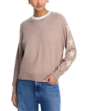 SIX FIFTY Star Sleeve Sweater - Brown