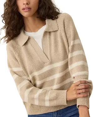 Marine Layer Berkeley Polo Sweater - Oatmeal
