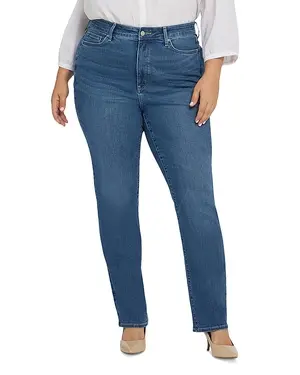 NYDJ Marilyn High Rise Straight Jeans - Lake Notre