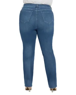 NYDJ Marilyn High Rise Straight Jeans - Lake Notre